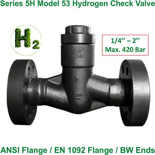 Hydrogen Check Valve, PN420 H2 Check Valve, PN420 Hydrogen Check Valve, PN320 H2 Check Valve ...